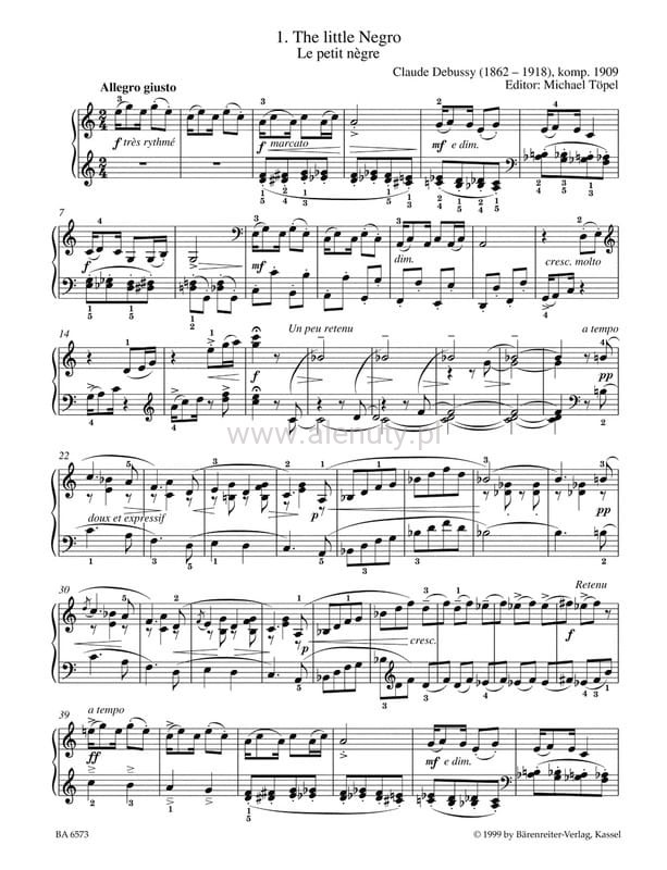 Claude Debussy: Easy Piano Pieces and Dances - łatwe utwory i tańce ...