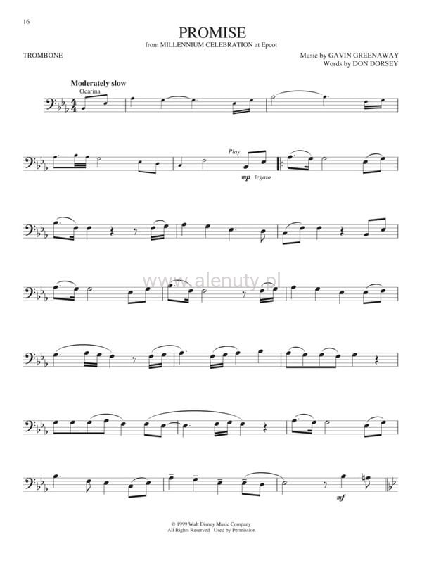 Disney Greats: Trombone (+ audio online) - nuty na puzon - Alenuty.pl ...