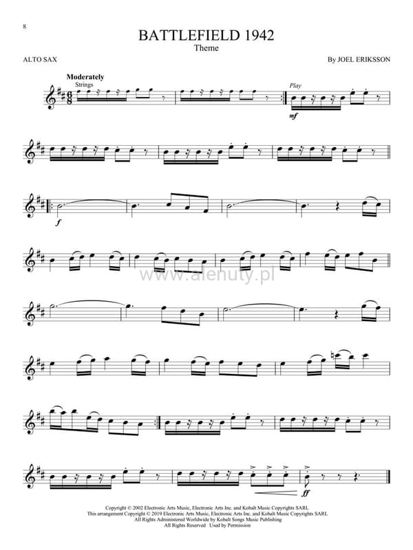 Video Game Music: Alto Sax - nuty na saksofon altowy (+ audio online ...