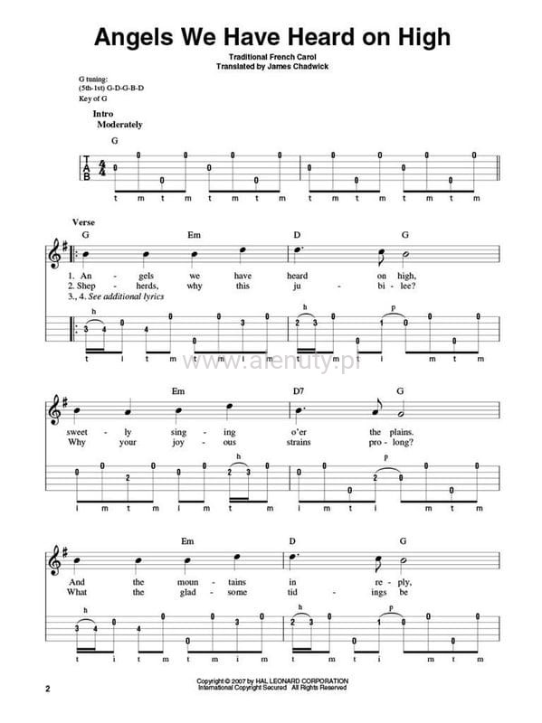 Christmas Songs for Banjo - kolędy i piosenki świąteczne - nuty na ...