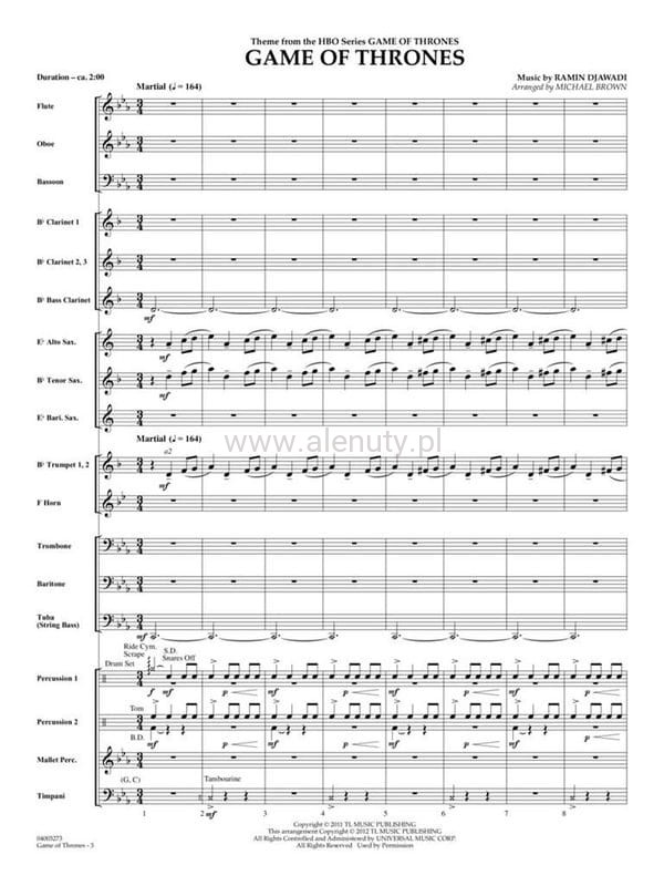 Discovery Plus Band: Ramin Djawadi - Game of Thrones (Score & Parts ...