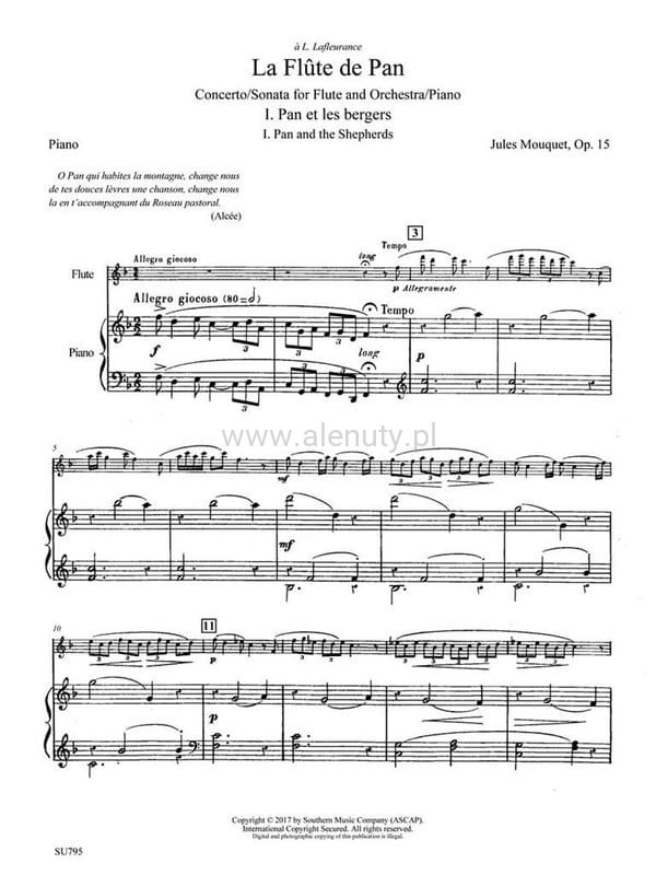 Jules Mouquet: La Flute de Pan op. 15 - James Galway - nuty na flet ...