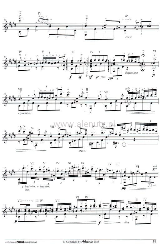 Fryderyk Chopin: partia fortepianu w opracowaniu na gitarę cz. 4 ...