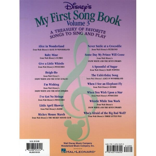 Disney's My First Songbook Vol. 3 - nuty na pianino dla początkujących ...