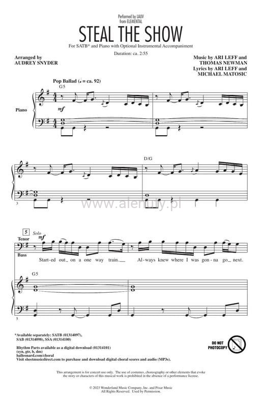 Ari Leff Lauv & Thomas Newman: Steal the Show from Elemental - piosenka ...