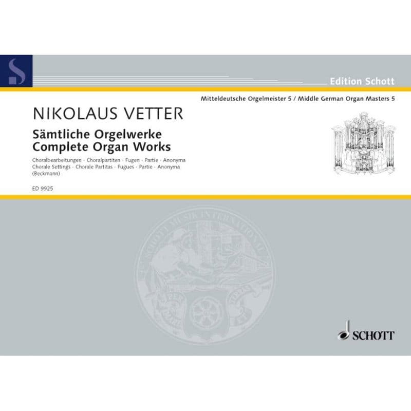 nuty na organy: Middle German Organ Masters 5: Nikolaus Vetter ...